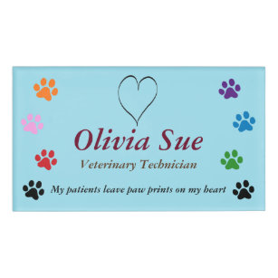 Veterinary Name Tags | Zazzle