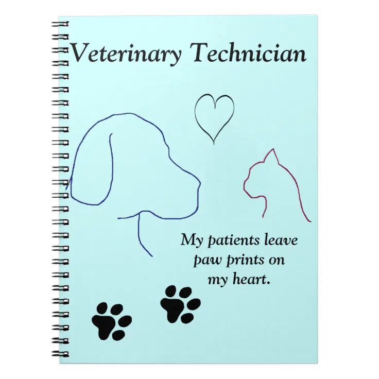 Veterinary Technician - Paw Prints on My Heart #3 Notebook | Zazzle