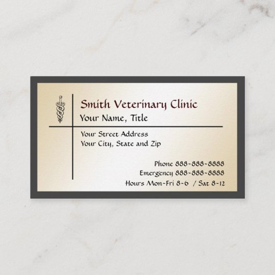 Veterinary Veterinarian Business Card | Zazzle.com