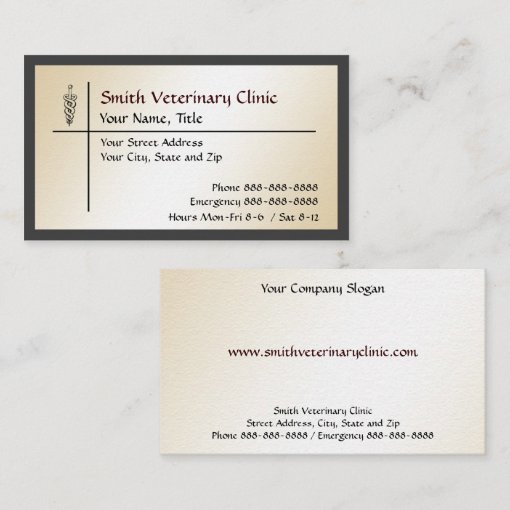 Veterinary Veterinarian Business Card | Zazzle