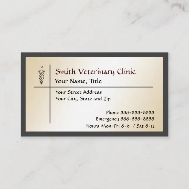 Veterinary Veterinarian Business Card | Zazzle
