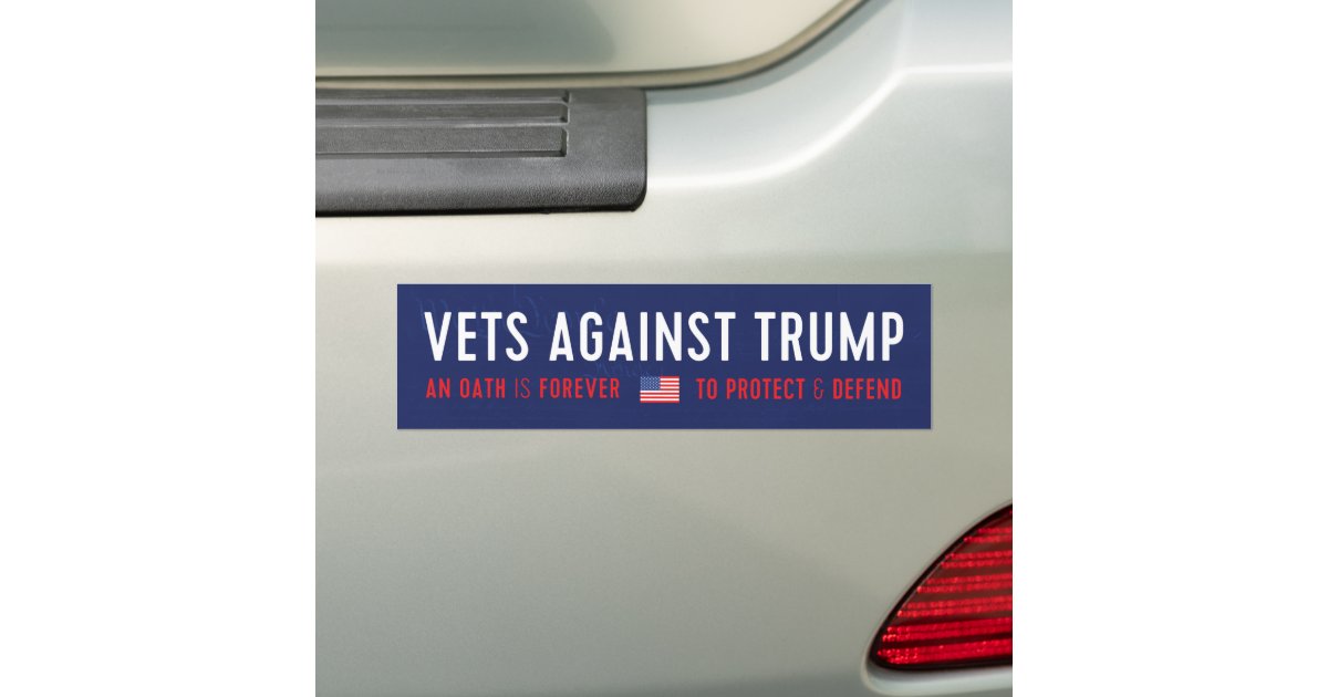 Vets Against Trump bumper sticker | Zazzle