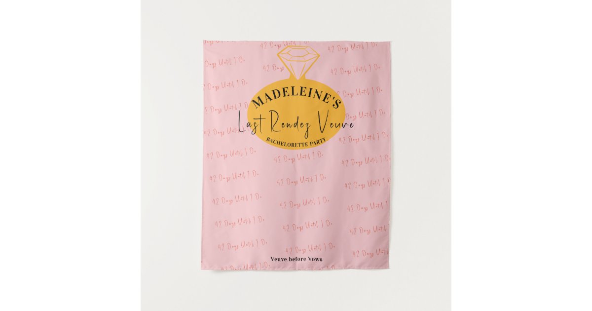 Veuve Before Vows Bachelorette Photobooth Backdrop | Zazzle