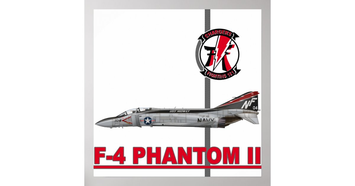 VF-161 Chargers F-4 Phantom Print | Zazzle