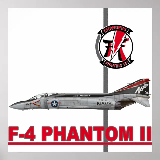 VF-161 Chargers F-4 Phantom Print | Zazzle
