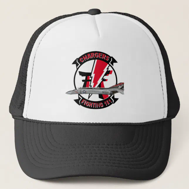VF-161 Chargers Squadron & F-4 Phantom Trucker Hat | Zazzle