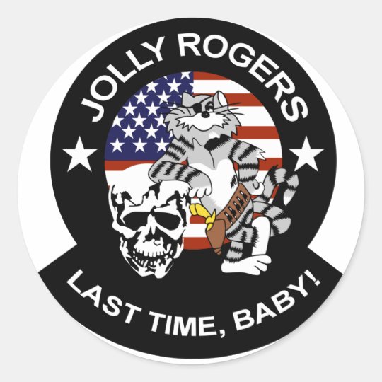 VF-84 Jolly Rogers Classic Round Sticker | Zazzle.com