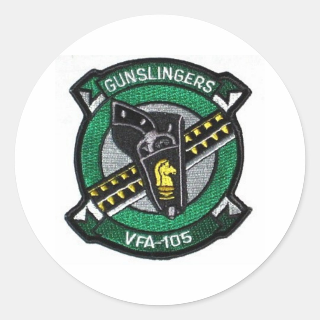 vfa-105 squadron patch classic round sticker | Zazzle