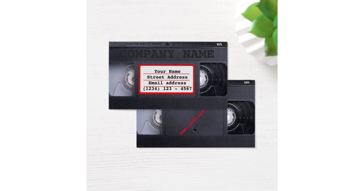 VHS business card | Zazzle