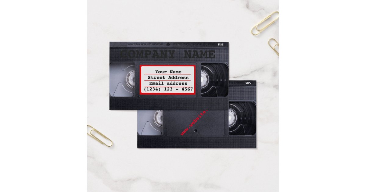 VHS business card | Zazzle