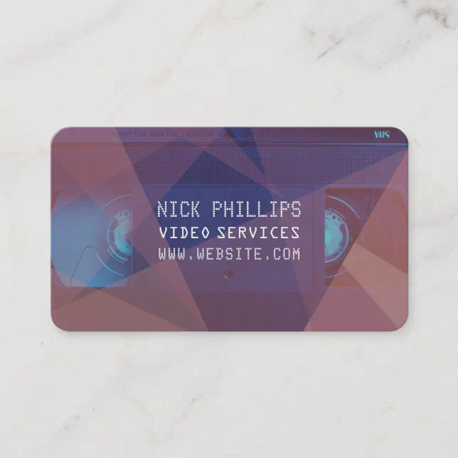 VHS cassette in modern art Business Card | Zazzle
