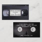 VHS cassette retro style faux look Business Card | Zazzle