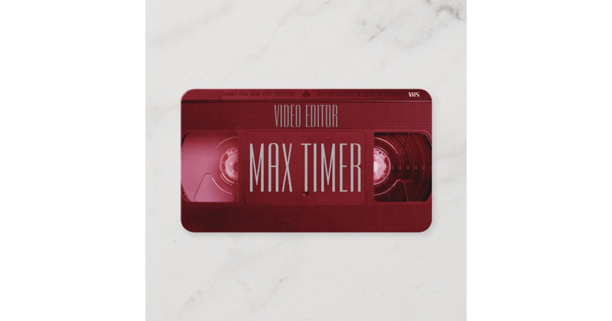 VHS cassette video tape cover Business Card | Zazzle