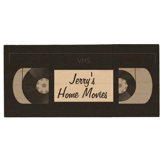 VHS Tape Personalized Wood Flash Drive | Zazzle