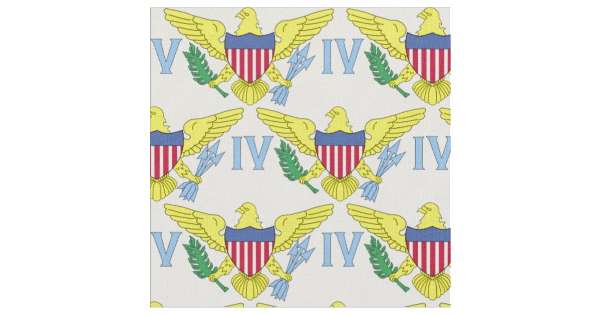VI Flag fabric | Zazzle