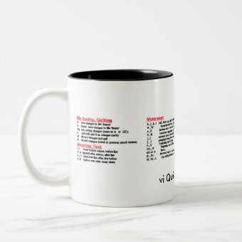 vi Quick Reference Mug | Zazzle