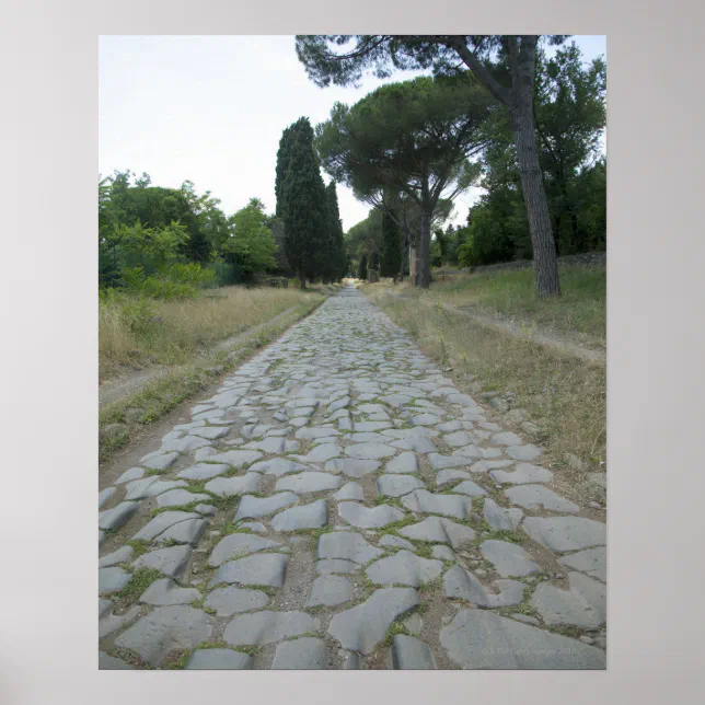 Via Appia Appian way, roman roadway Poster | Zazzle