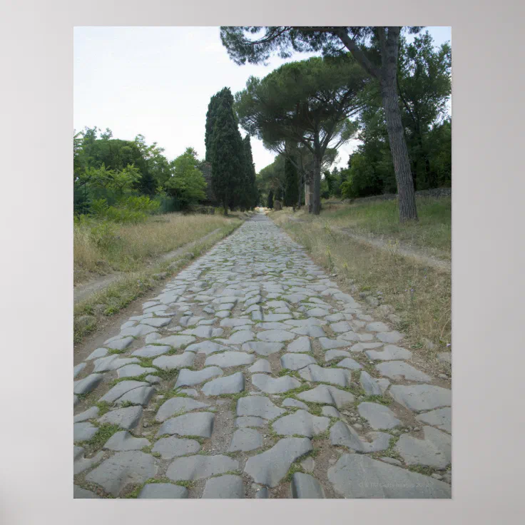 Via Appia Appian way, roman roadway Poster | Zazzle