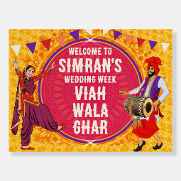 Viah wala Ghar & Sadi Kuri da Viah sign | Zazzle