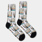 Vibe Retro Aesthetic Modern Mood Typography Socks | Zazzle