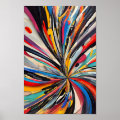 Vibrant Abstract Explosion Modern Art Poster | Zazzle