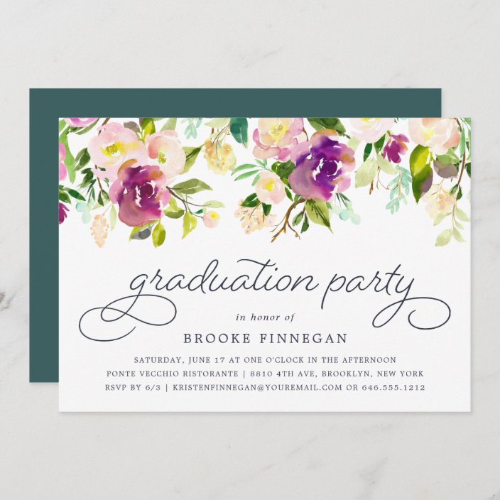 Vibrant Bloom Graduation Party Invitation | Zazzle.com