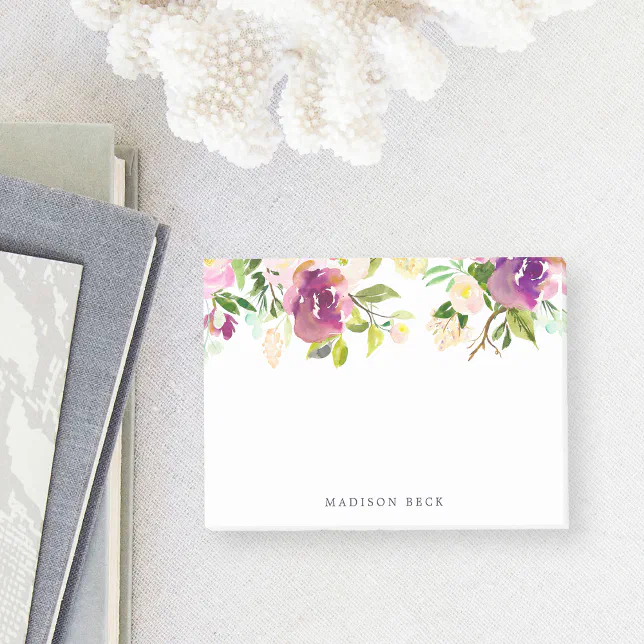 Vibrant Bloom Personalized Post-it Notes | Zazzle