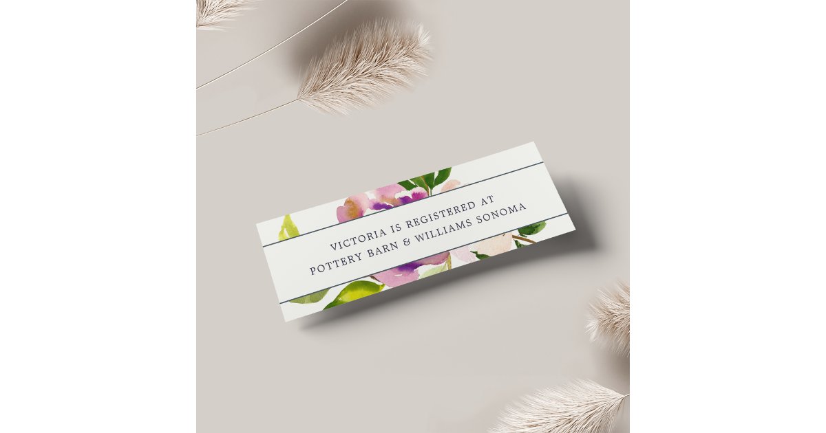 Vibrant Bloom Registry Insert Cards | Zazzle