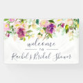 Vibrant Bloom | Watercolor Floral Shower Welcome Banner | Zazzle