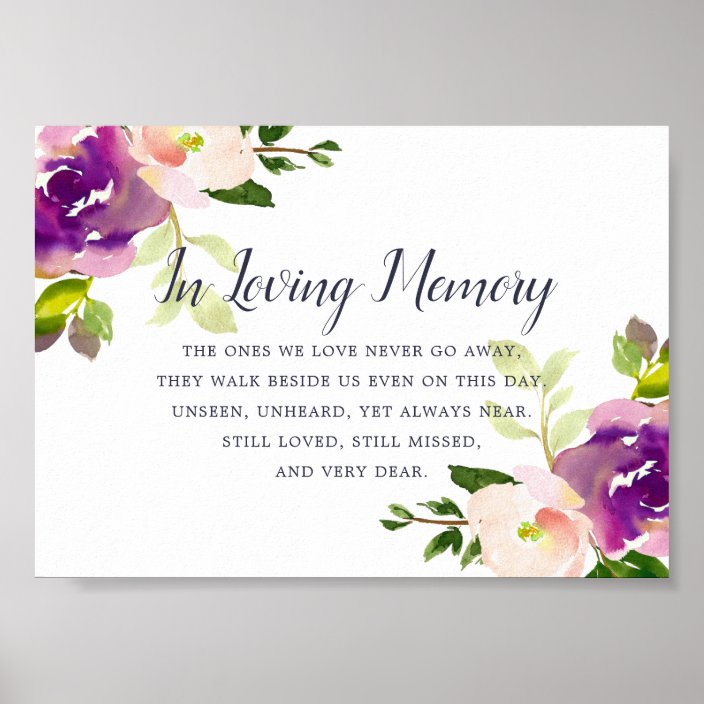Vibrant Bloom Wedding Memorial Sign | Zazzle.com