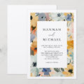 Vibrant Blooms Watercolor Floral Wedding Invitation | Zazzle