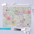 Vibrant Blossoms with Swirls of Vines and Leaves Tissue Paper | Zazzle