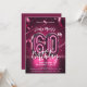 Vibrant Chic Neon Pink 60th Birthday Celebration Invitation | Zazzle