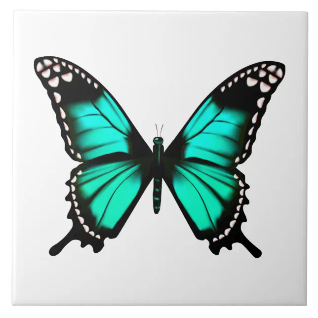 vibrant color butterfly ceramic tile | Zazzle