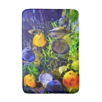 Vibrant Colorful Aquatic Tropical Sea Fish Bath Mat | Zazzle
