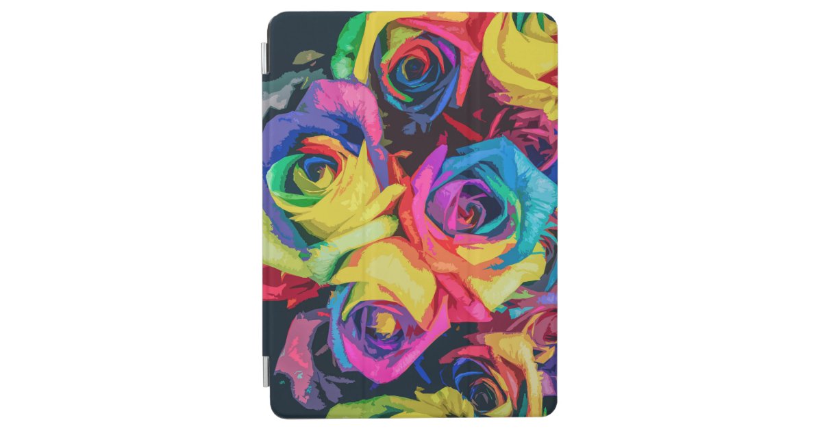 Vibrant Colorful Floral Artwork | iPad Air Case | Zazzle