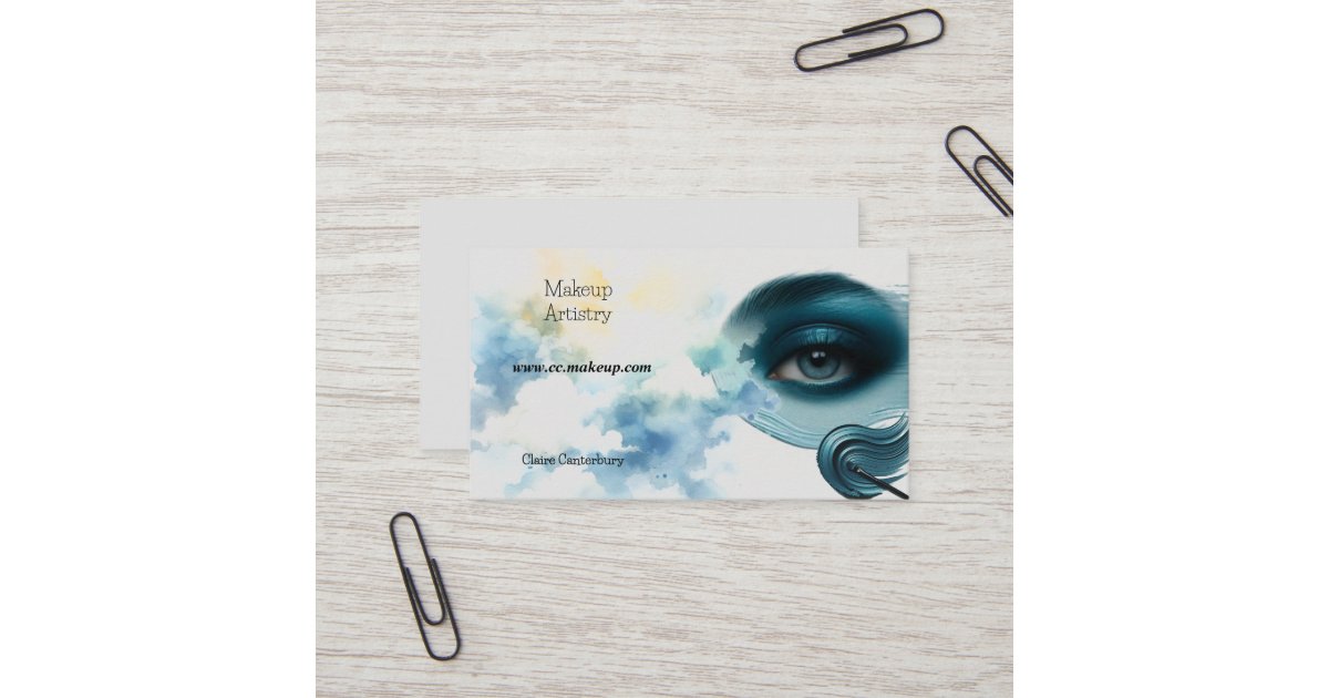 Vibrant Deep Blue Eye Shadow Business Card | Zazzle