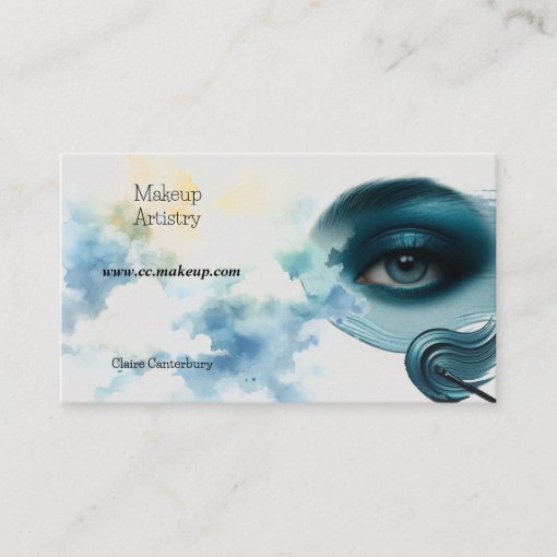 Vibrant Deep Blue Eye Shadow Business Card | Zazzle