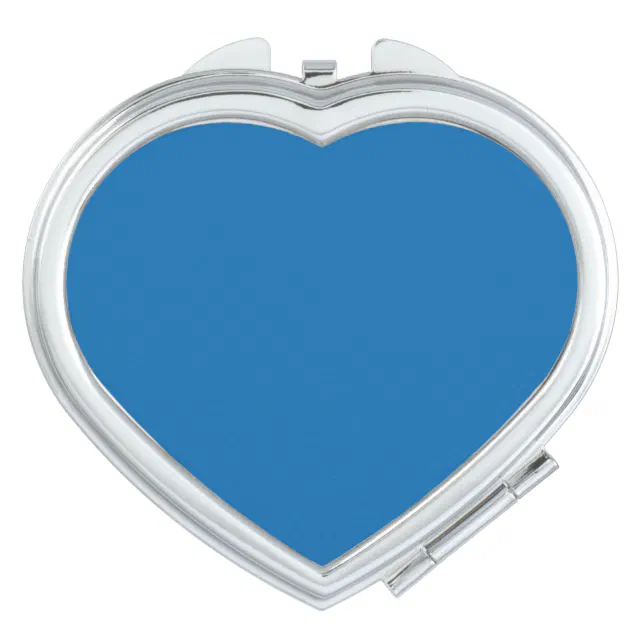 Vibrant Deep Sky Blue Solid Color Compact Mirror | Zazzle