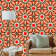 Vibrant Ethnic African Red Black Cream Geometric Wallpaper | Zazzle