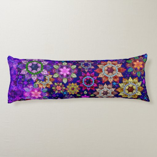 Vibrant Exploding Watercolor Mandalas Body Pillow | Zazzle