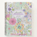 Vibrant Hand-Drawn Spring Blossoms and Greenery Notebook | Zazzle