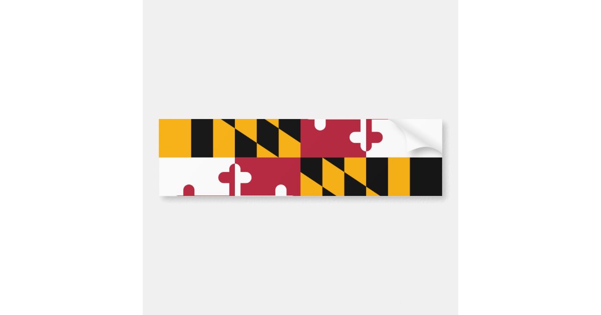 Vibrant Maryland State Flag Bumper Sticker | Zazzle