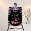 Vibrant Mexican Floral Fiesta Birthday Party Foam Board | Zazzle