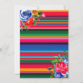 Vibrant Mexican Serape Fiesta themed Birthday Invitation | Zazzle