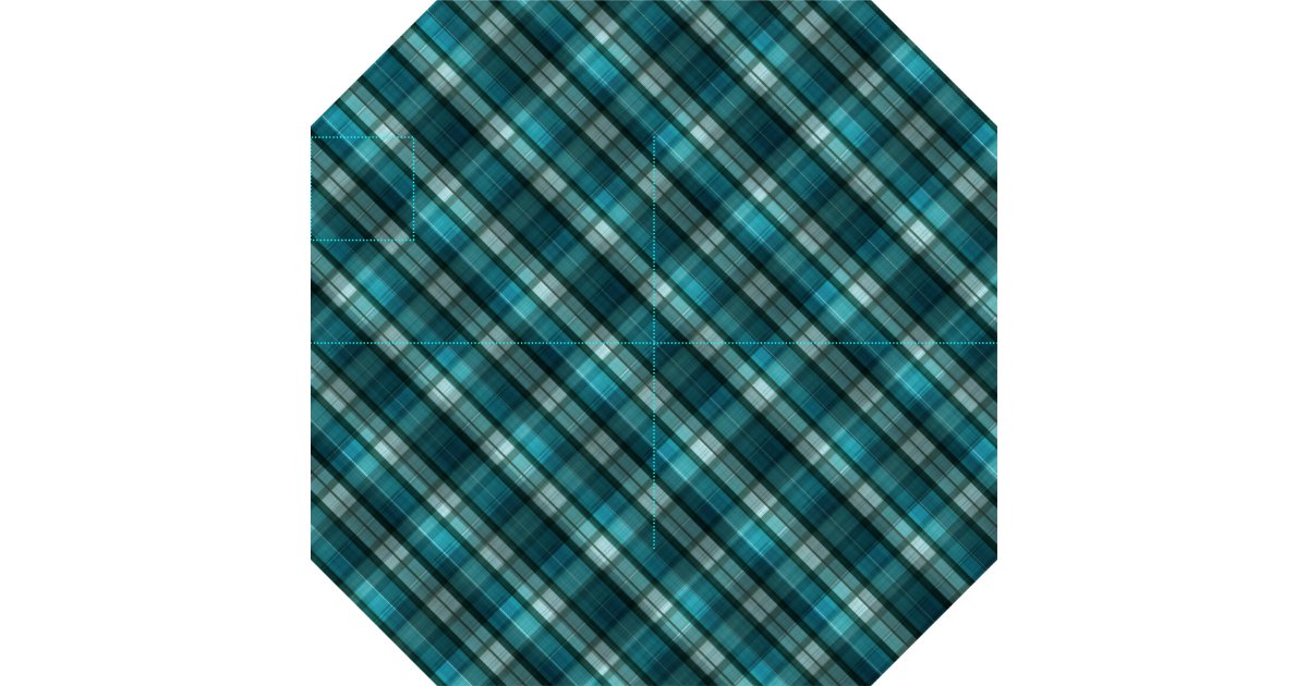 Vibrant & Modern Teal Plaid Pattern Fabric | Zazzle