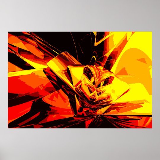 Vibrant Orange Abstract Poster | Zazzle.com