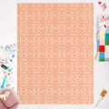 Vibrant Peach Geometric Pattern Area Rug | Zazzle