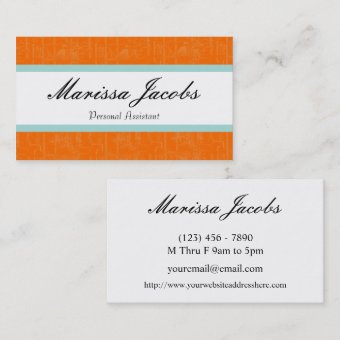 Vibrant Personal Assistant Business Card | Zazzle