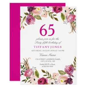 65th Birthday Invitations | Zazzle